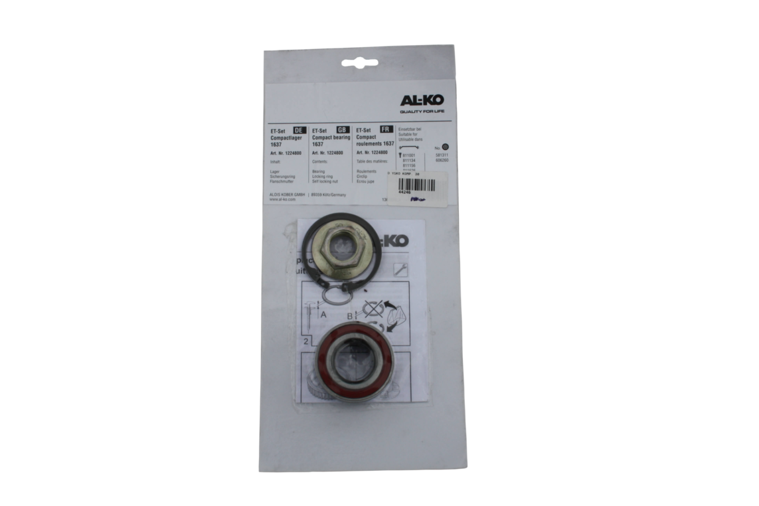 Kjøp Hjullager for 750 kg ALKO aksler | Bremsesko / Hjullager / bremsewire